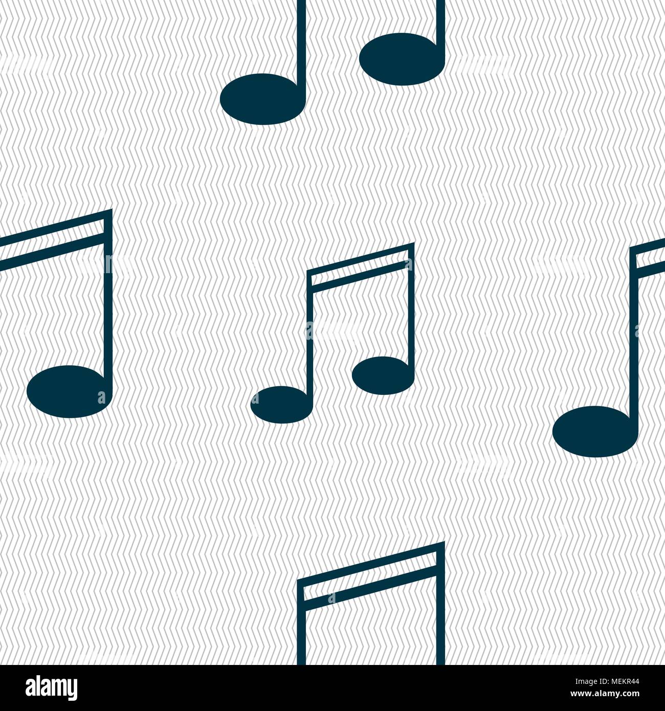 Icône de signe la note de musique. Symbole musical. Résumé fond ...