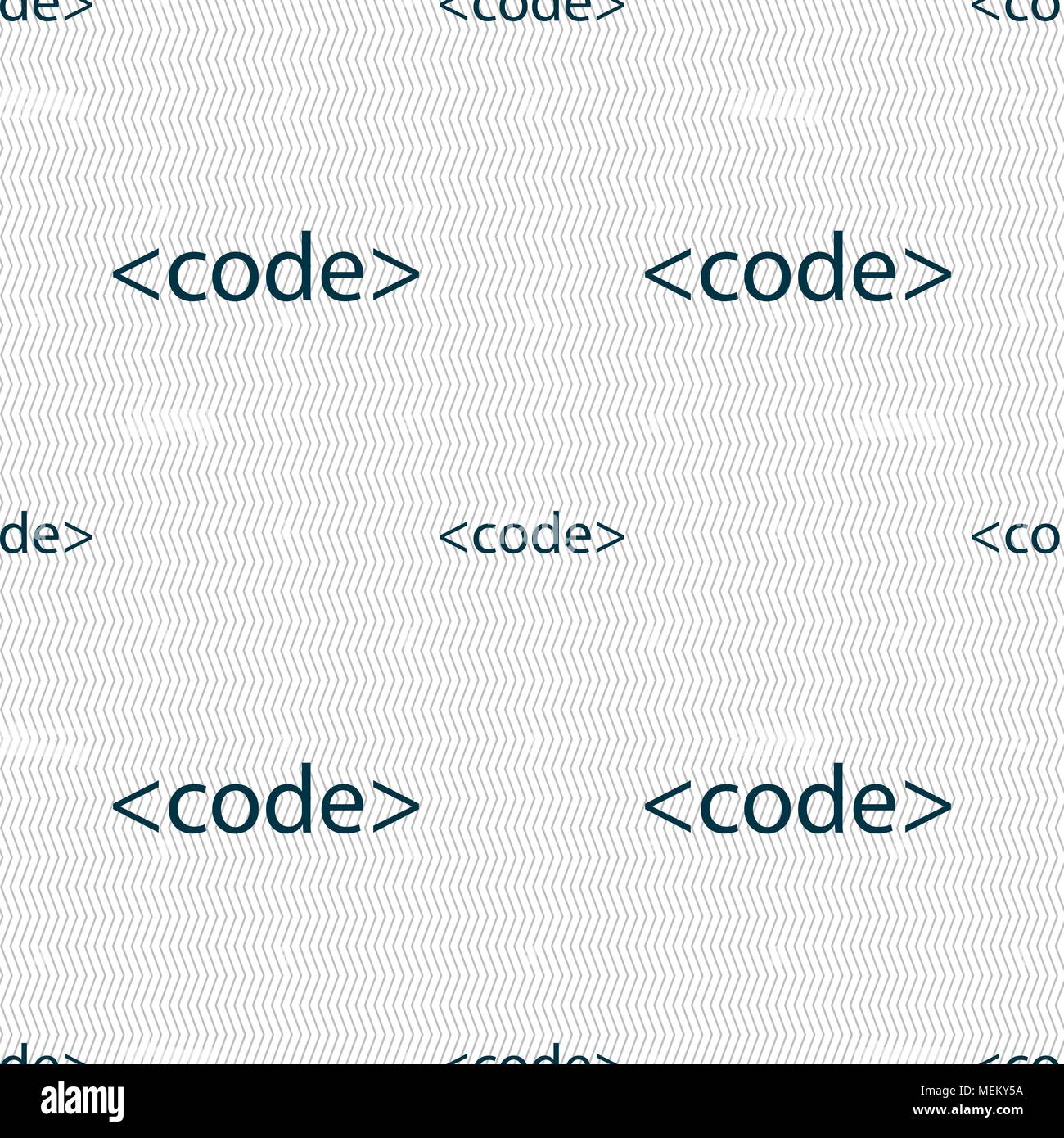 L'icône de signature de code. Symbole de langage de programmation ...