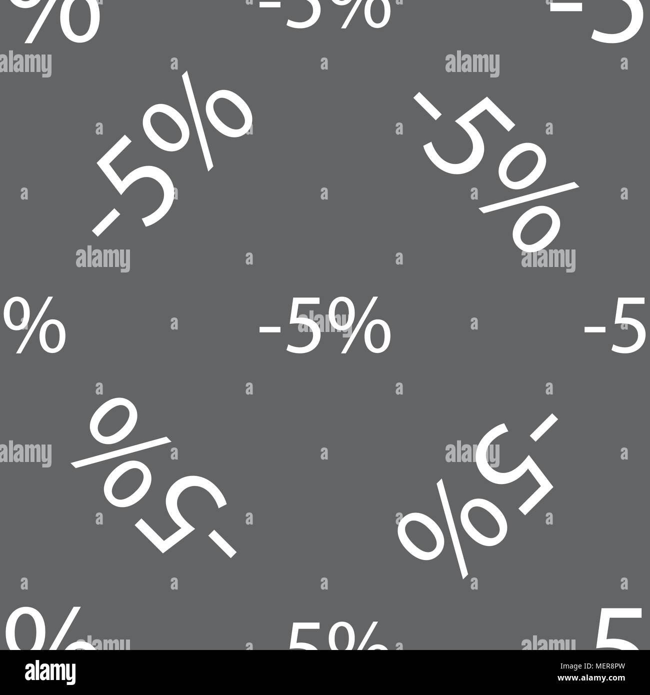 Icône de signe d'actualisation de 5 %. Vente symbole. Offre Spéciale ...