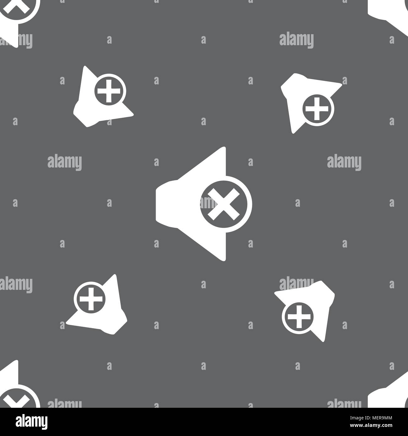 Le président signe muet icône. Symbole du son.. Motif transparente sur ...