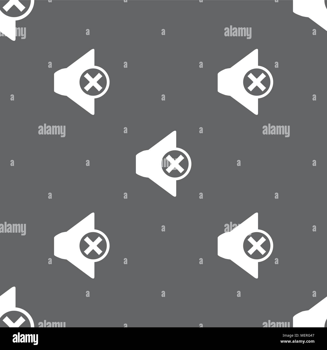 Le président signe muet icône. Symbole du son.. Motif transparente sur ...