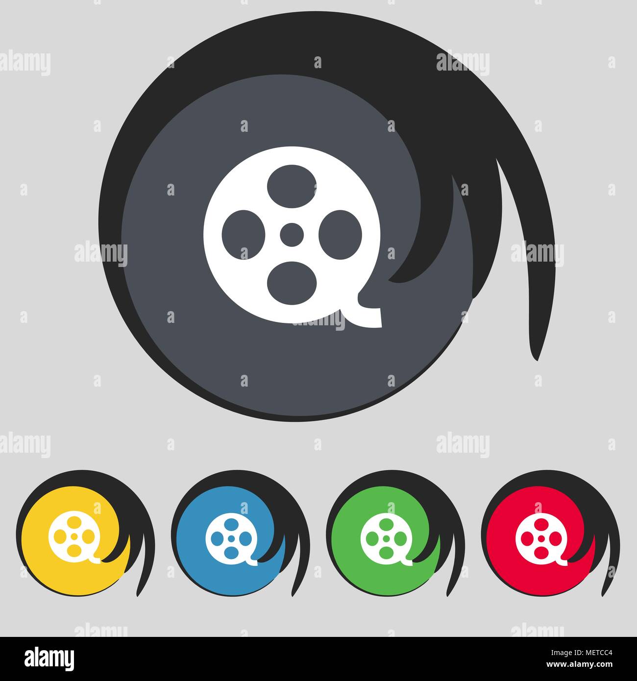 L'icône de la vidéo. Symbole de l'image vidéo. Définir des boutons ...