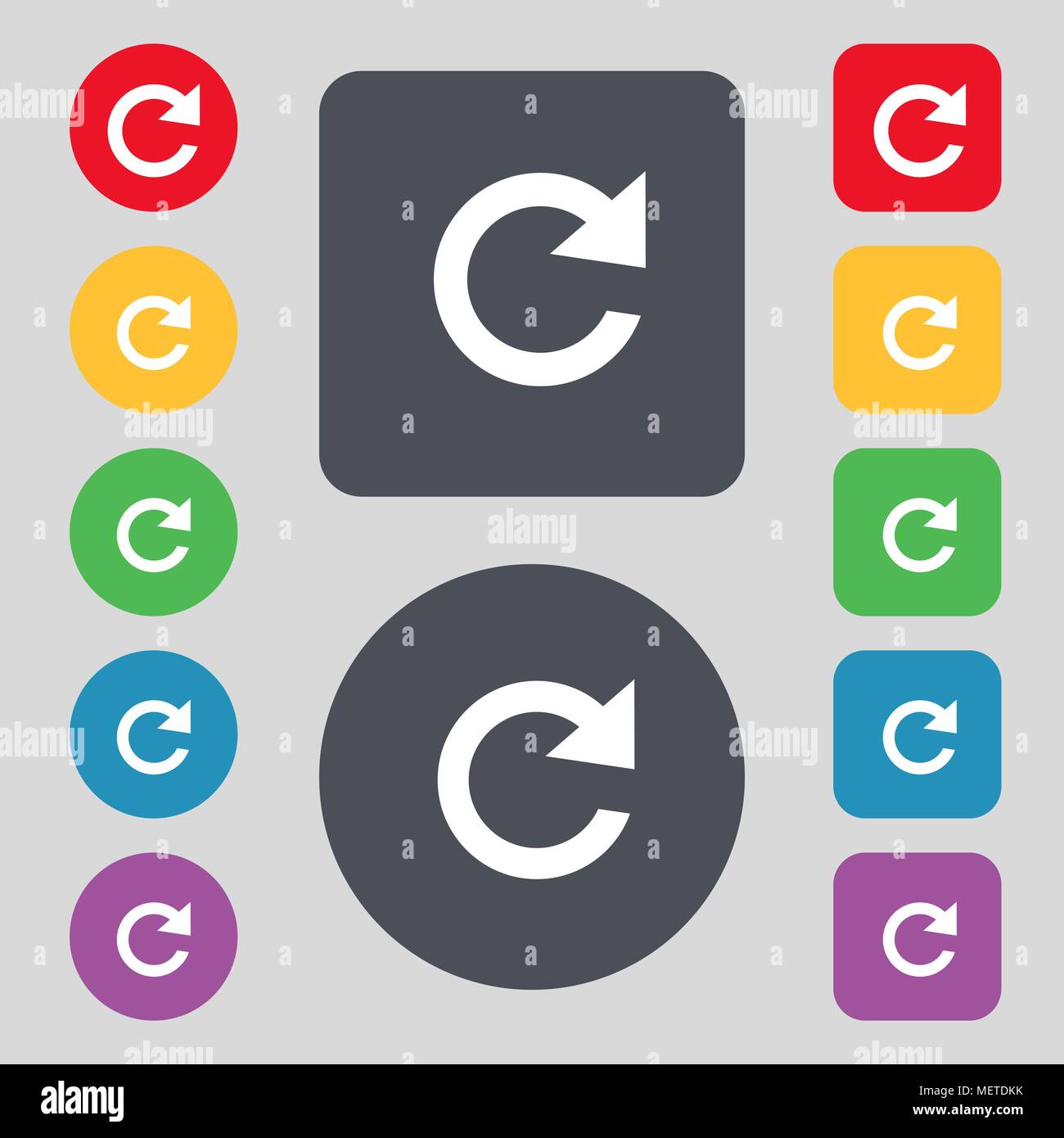 Icône de signe de mise à jour. Symbole de flèche de rotation complète ...