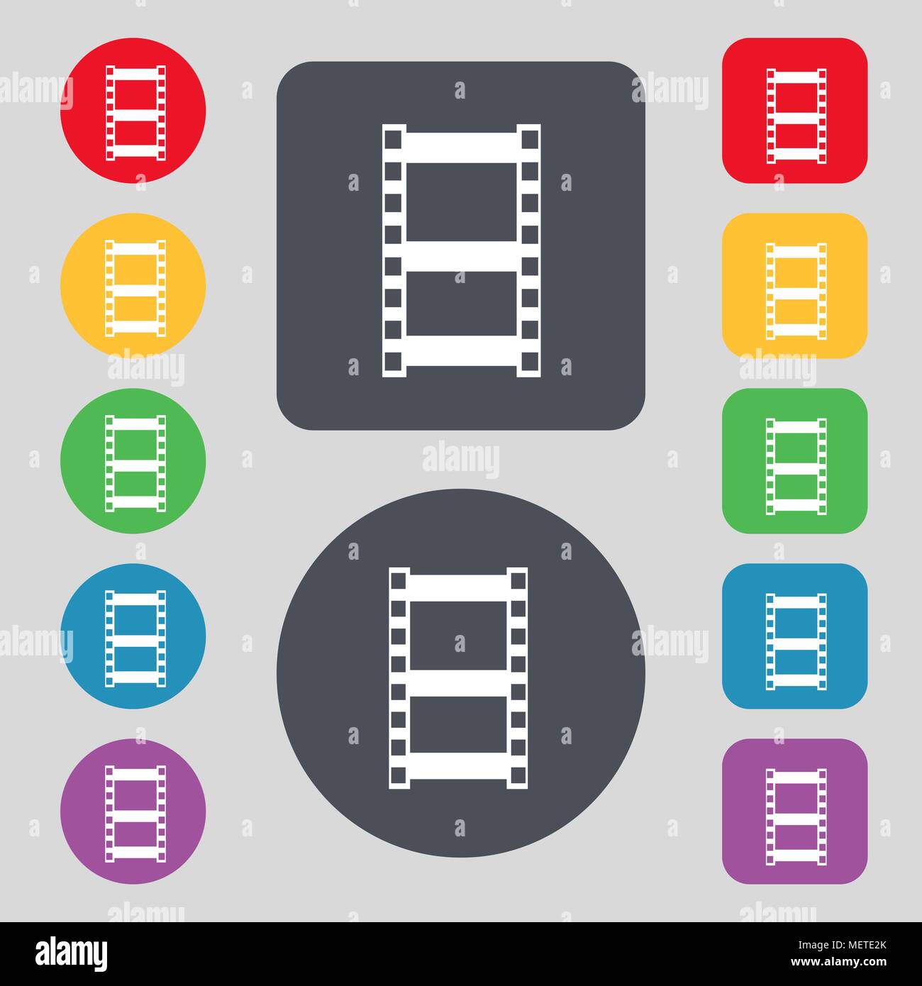 L'icône de la vidéo. Symbole de l'image vidéo. Définir des boutons ...