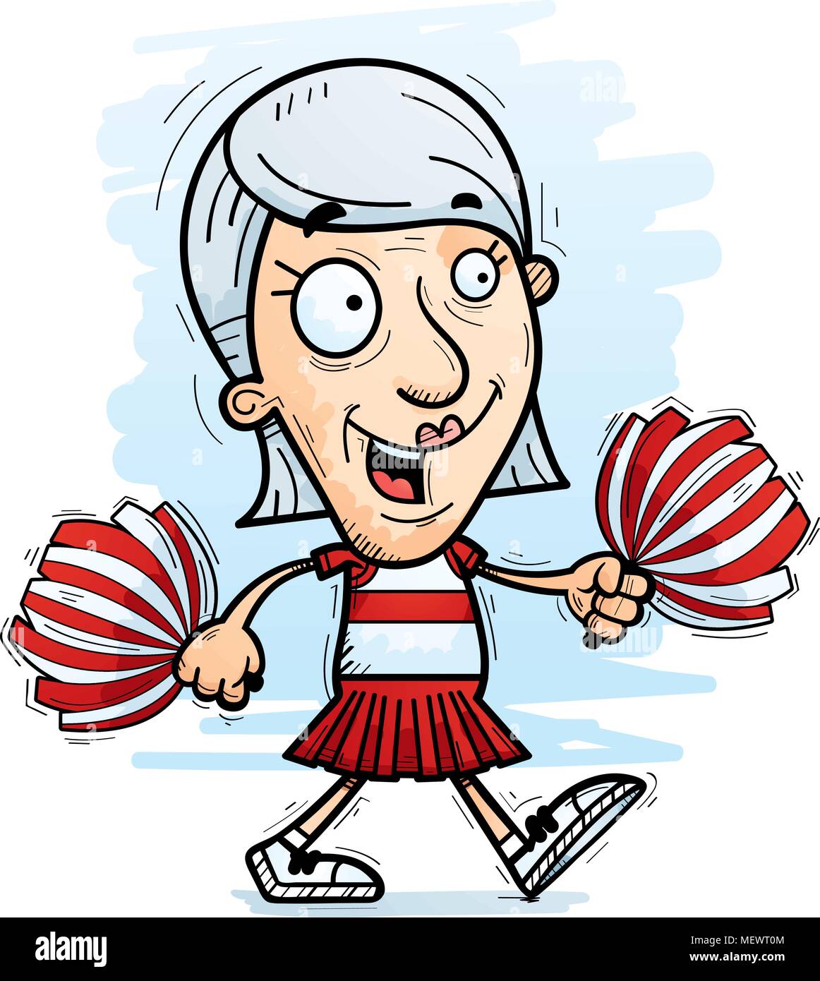 Illustration d'une caricature d'une personne âgée femme meneuse de la ...