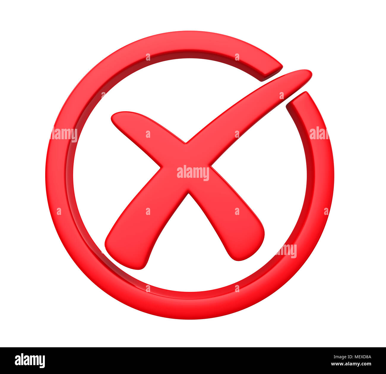 Red cross button refuse wrong Banque de photographies et d’images à ...