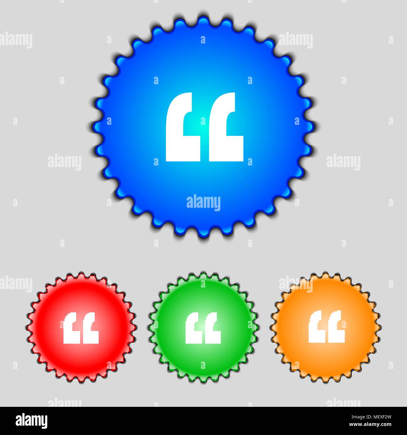 Icône de signe de devis. Pour bien marquer le symbole. Guillemets à la ...