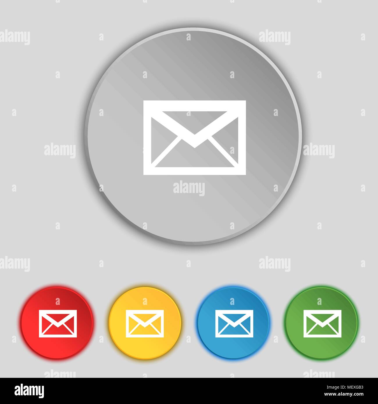 L'icône Courrier. Symbole de l'enveloppe. Signe de message. Bouton de ...