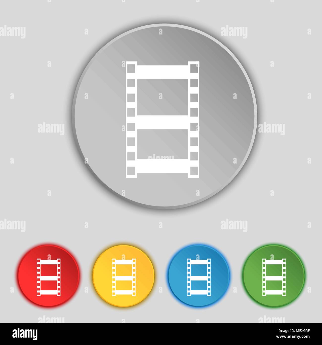 L'icône de la vidéo. Symbole de l'image vidéo. Définir des boutons ...