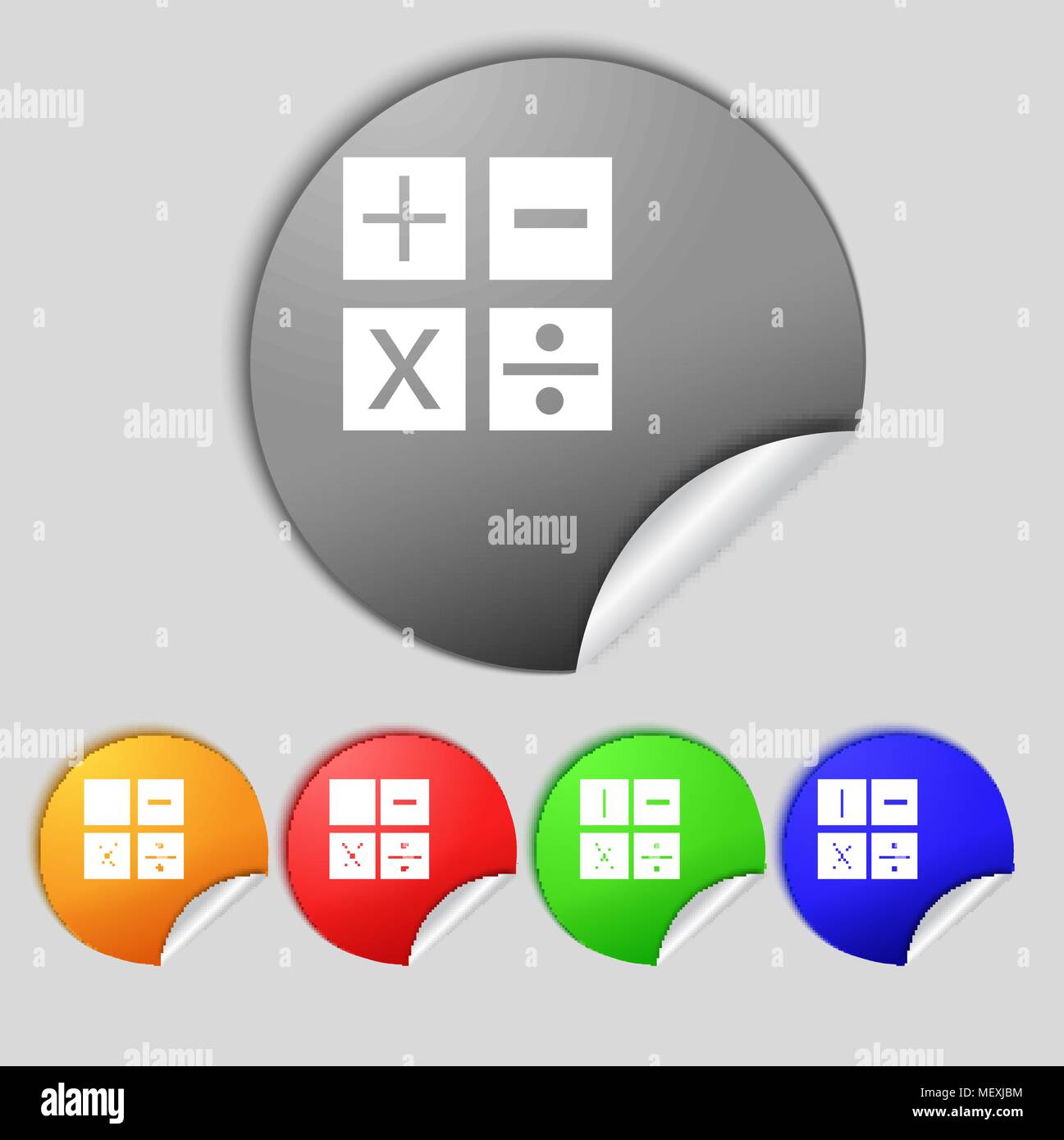 La multiplication, la division, plus, signe moins symbole mathématique ...