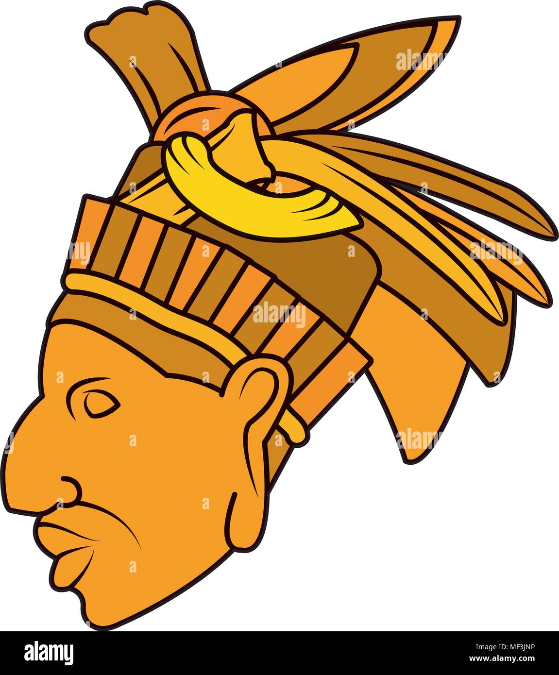 Tradional couleur cacique sculpture symbole autochtone vector ...