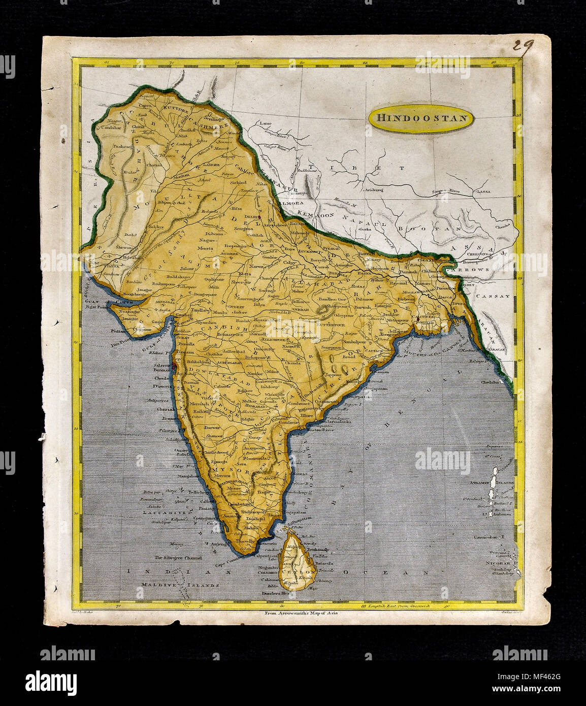 Map of india and pakistan Banque de photographies et d’images à haute ...