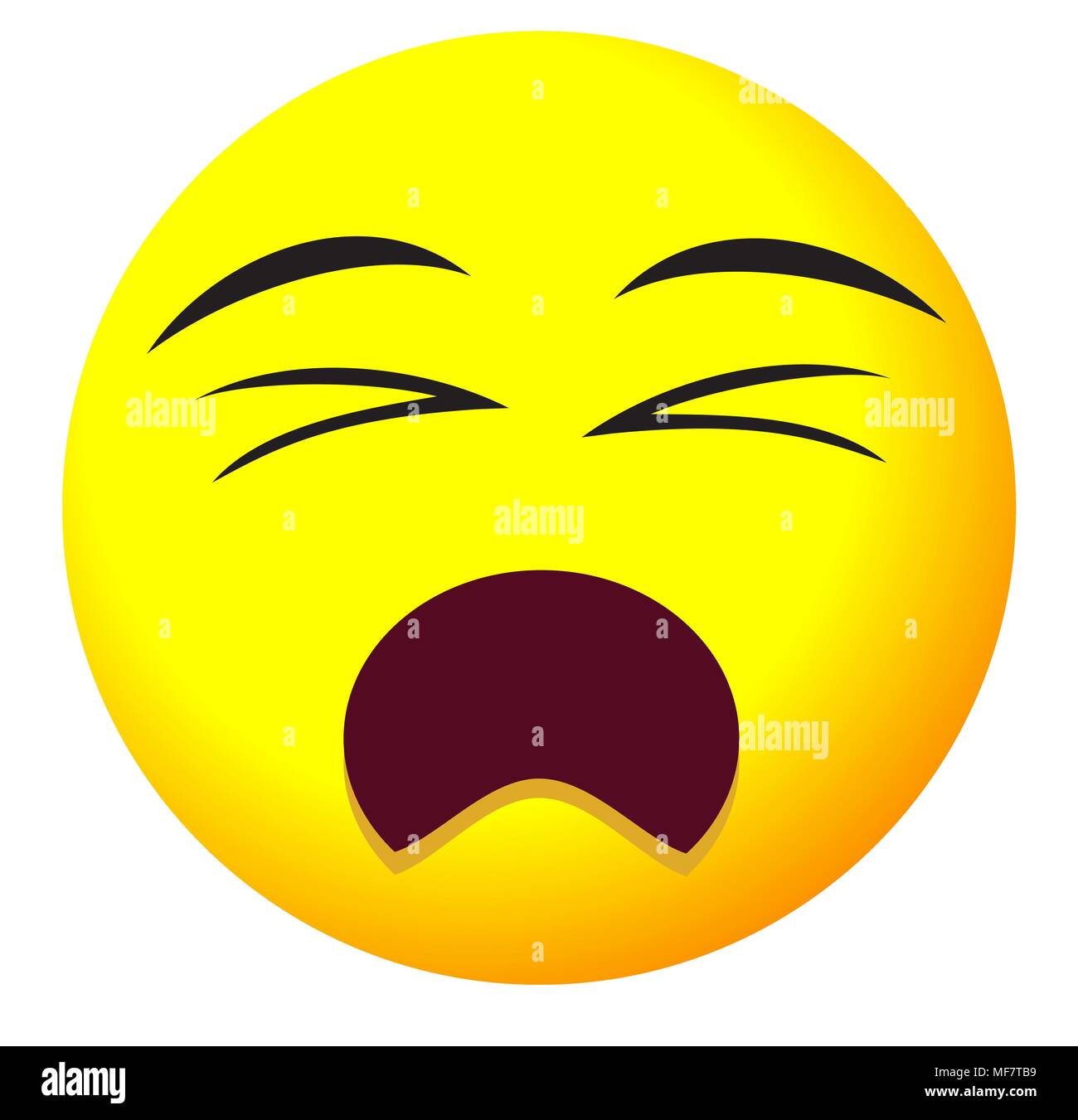 Smiley emoticon facial expression sad Banque de photographies et d ...
