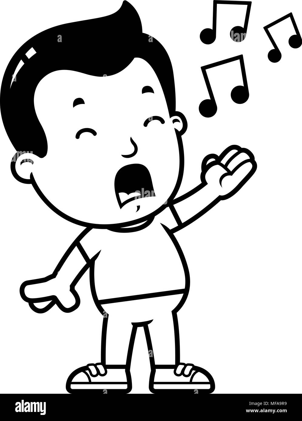 Chant enfant Banque d'images vectorielles - Alamy