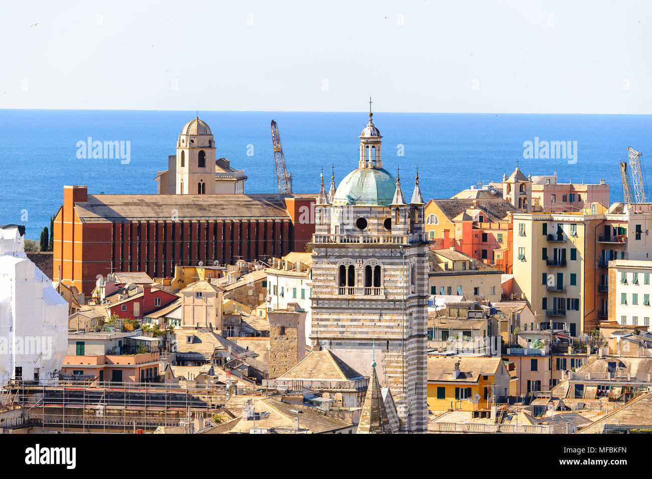 L'architecture du quartier du Vieux Port de Gênes. Gênes est la ...