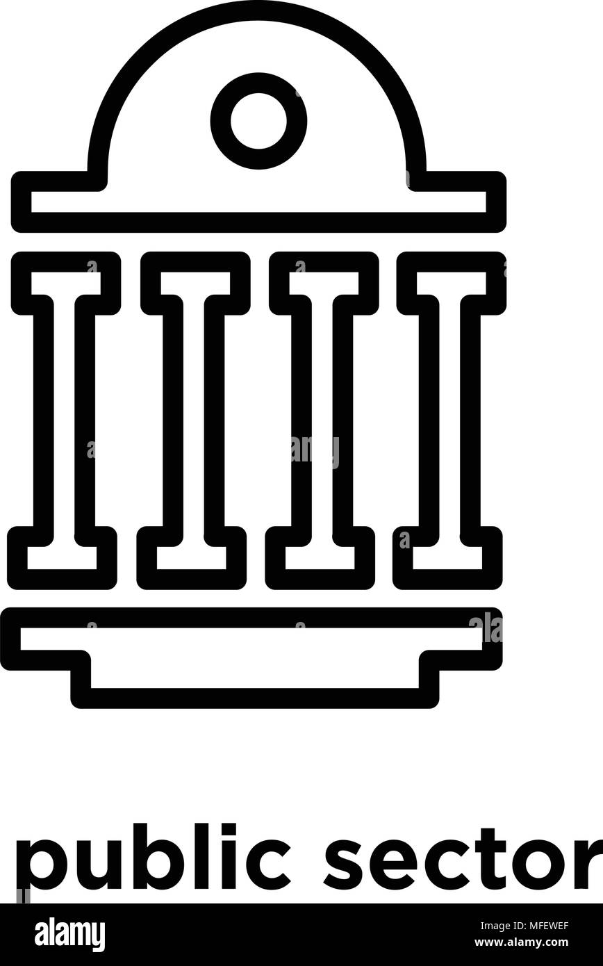 L'icône du secteur public isolé sur fond blanc, vector illustration ...