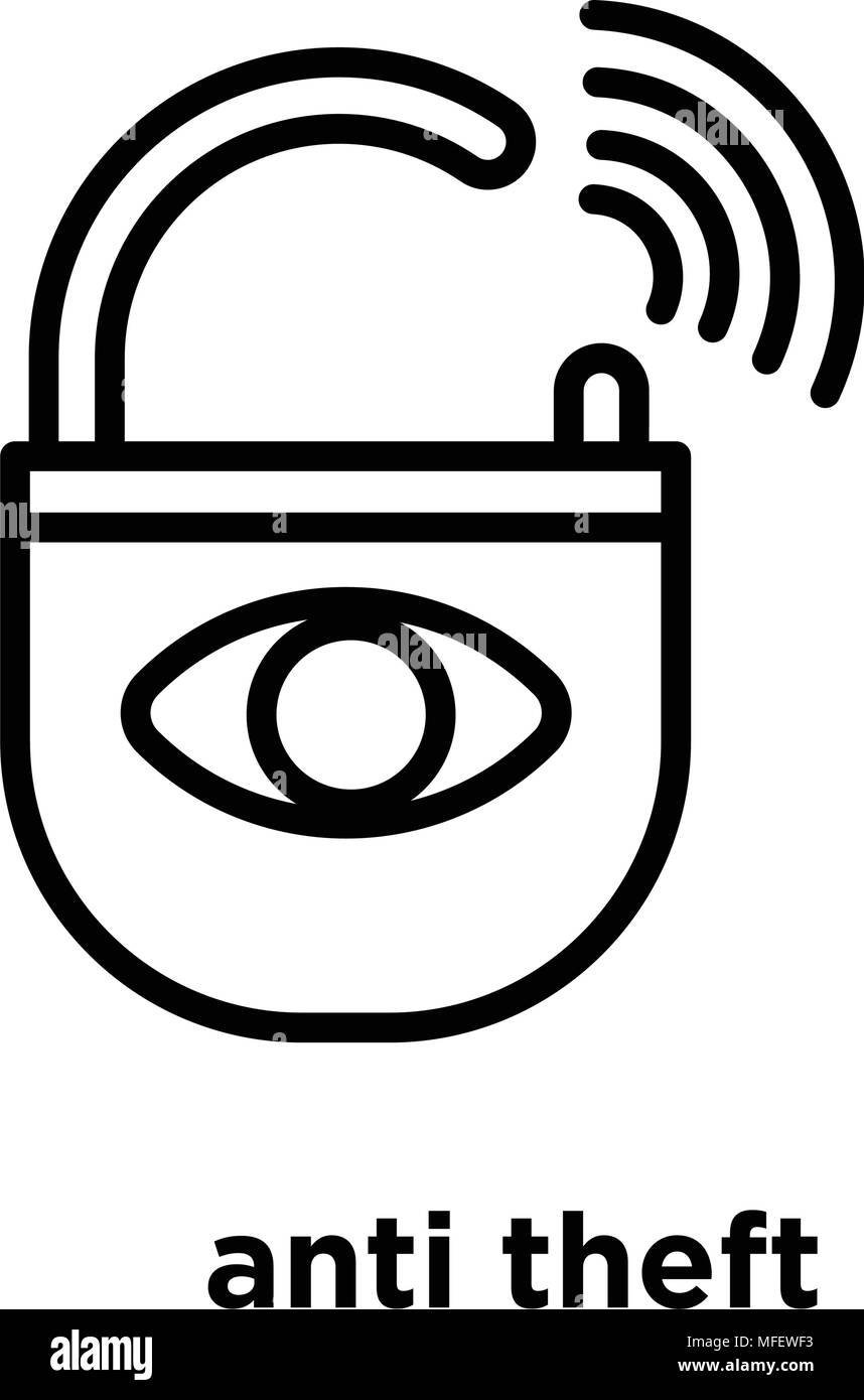 L'icône anti-vol isolé sur fond blanc, vector illustration Image ...
