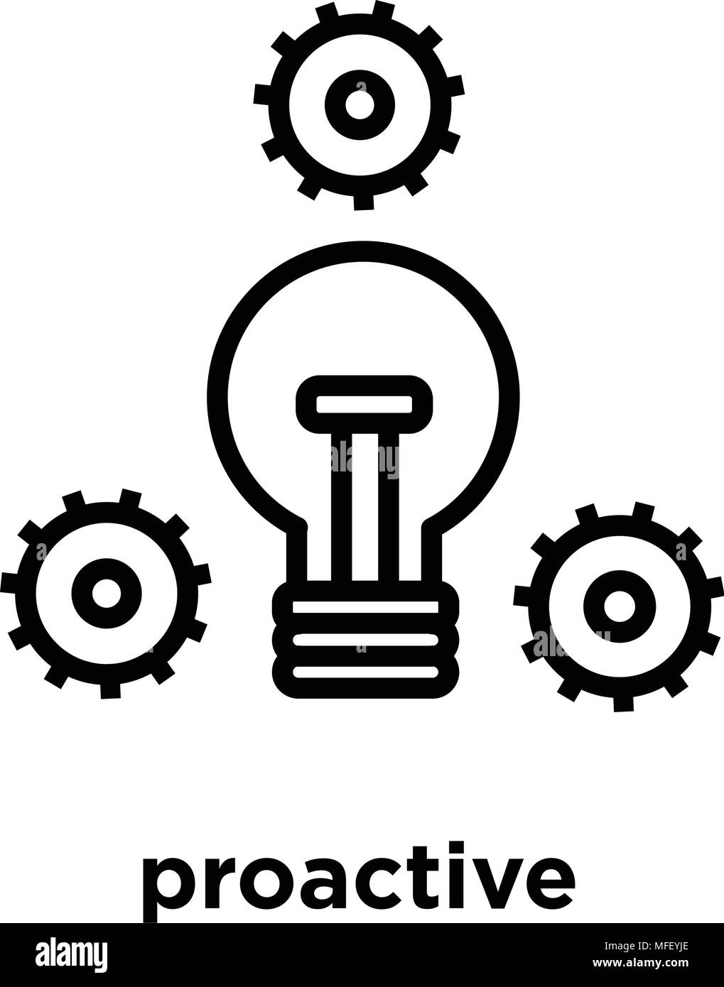 Proactive icon vector vectors Banque de photographies et d’images à ...