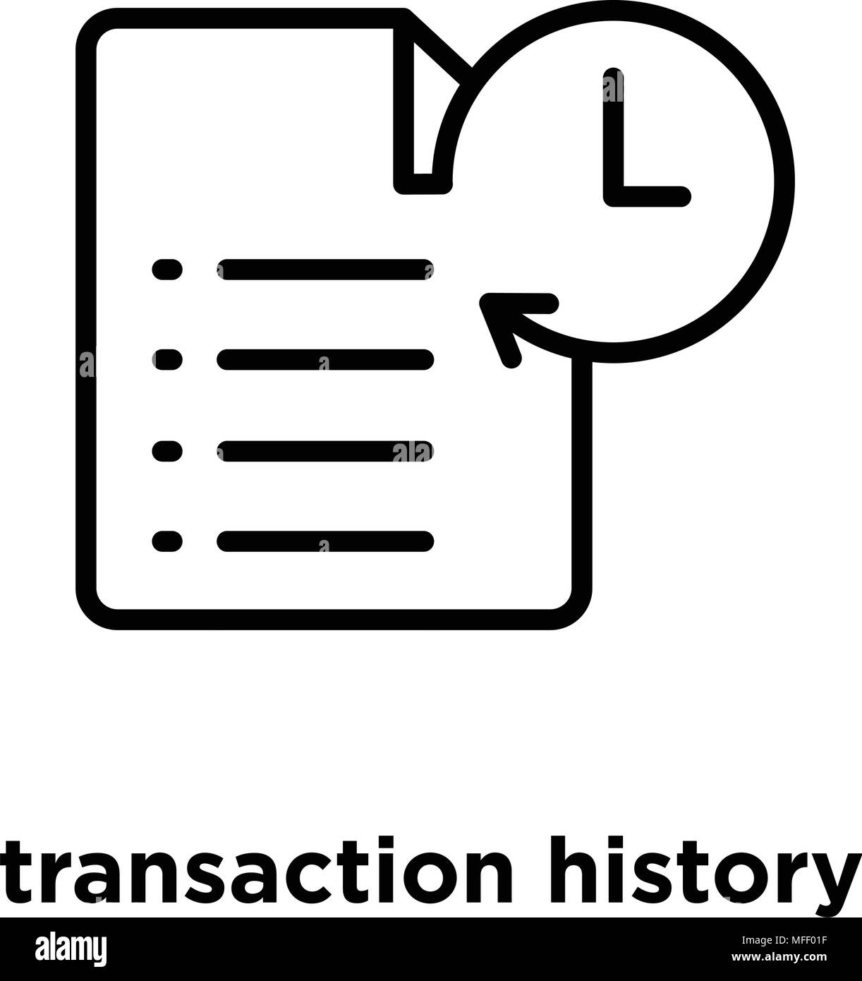Transaction History Icon Vector Vectors Banque De Photographies Et D