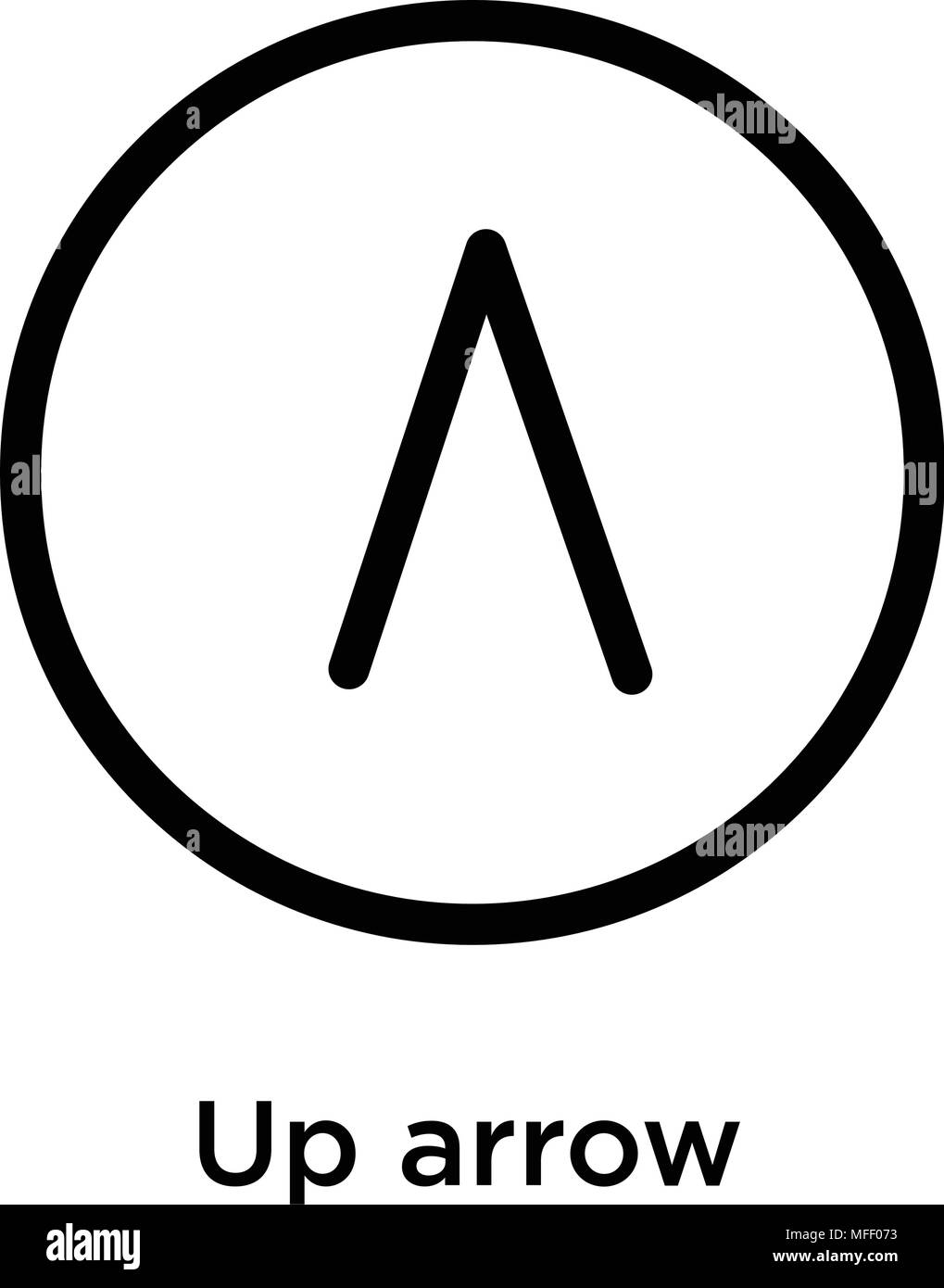 L'icône flèche haut isolé sur fond blanc, vector illustration Image ...