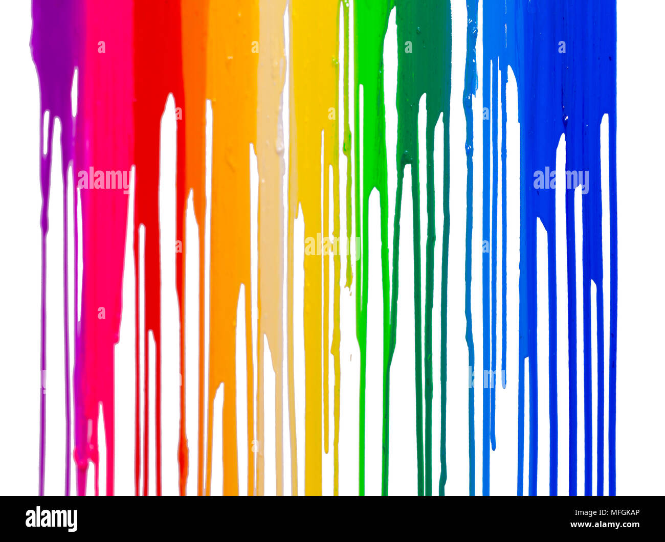 Red paint dripping down white Banque de photographies et d’images à ...