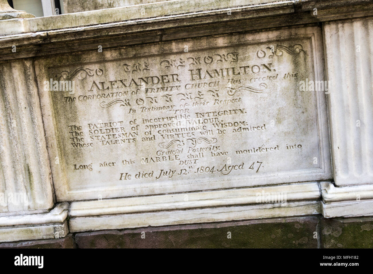 Alexander hamiltons grave Banque de photographies et d’images à haute résolution - Alamy