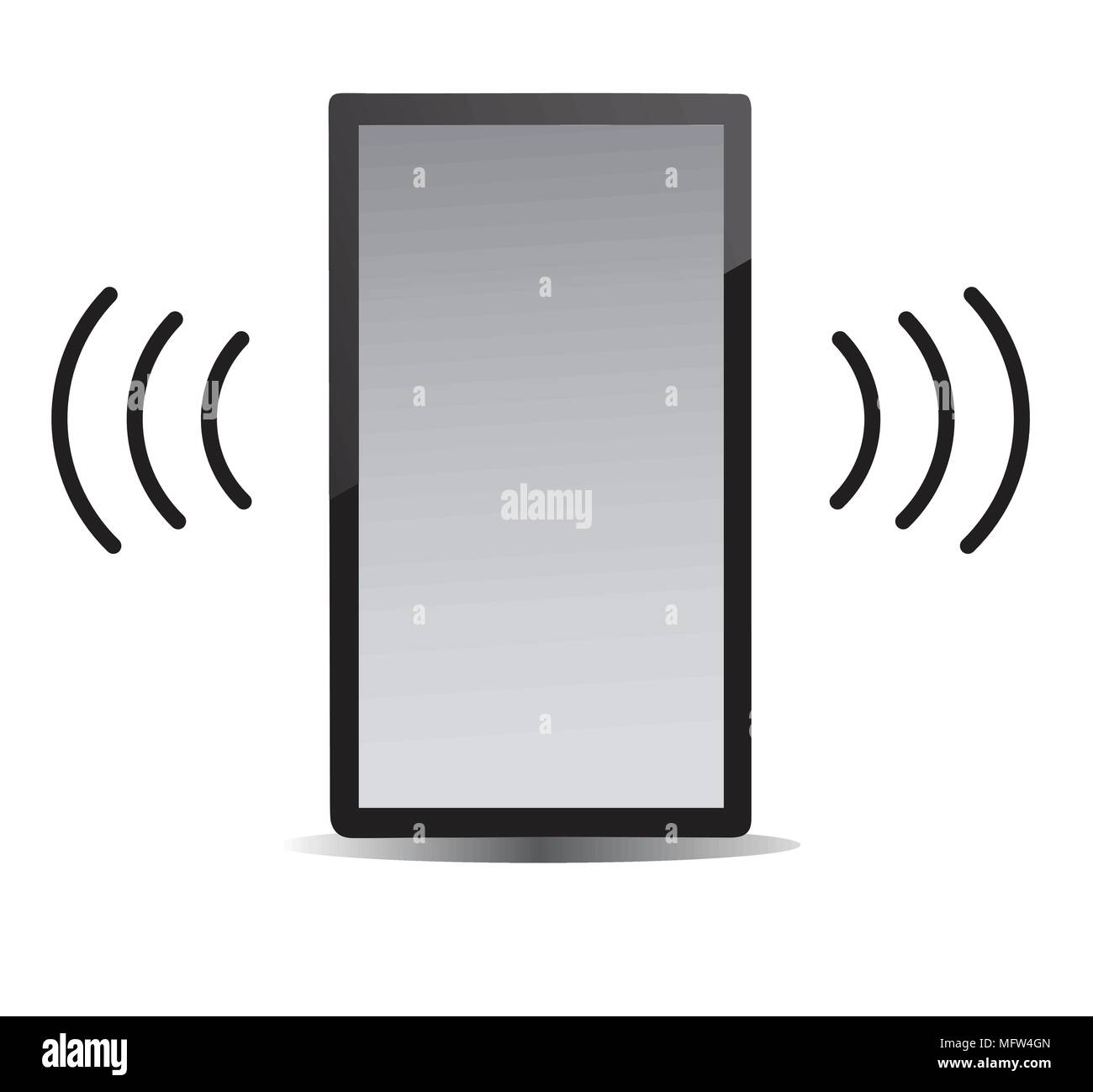 Mobile phone symbol Banque d'images vectorielles - Alamy