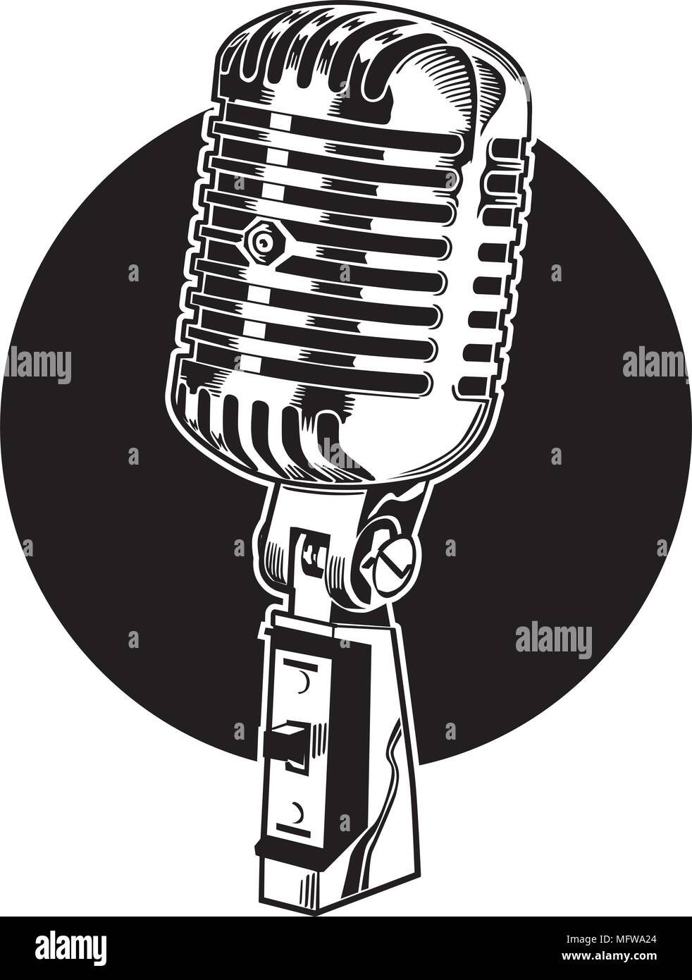1940 microphone Banque d'images vectorielles - Alamy