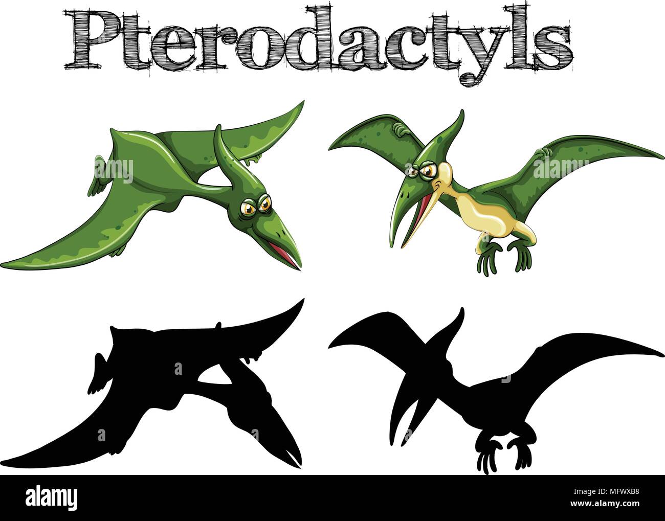 Dinosaur pteranodon silhouette Banque de photographies et d’images à haute résolution - Alamy