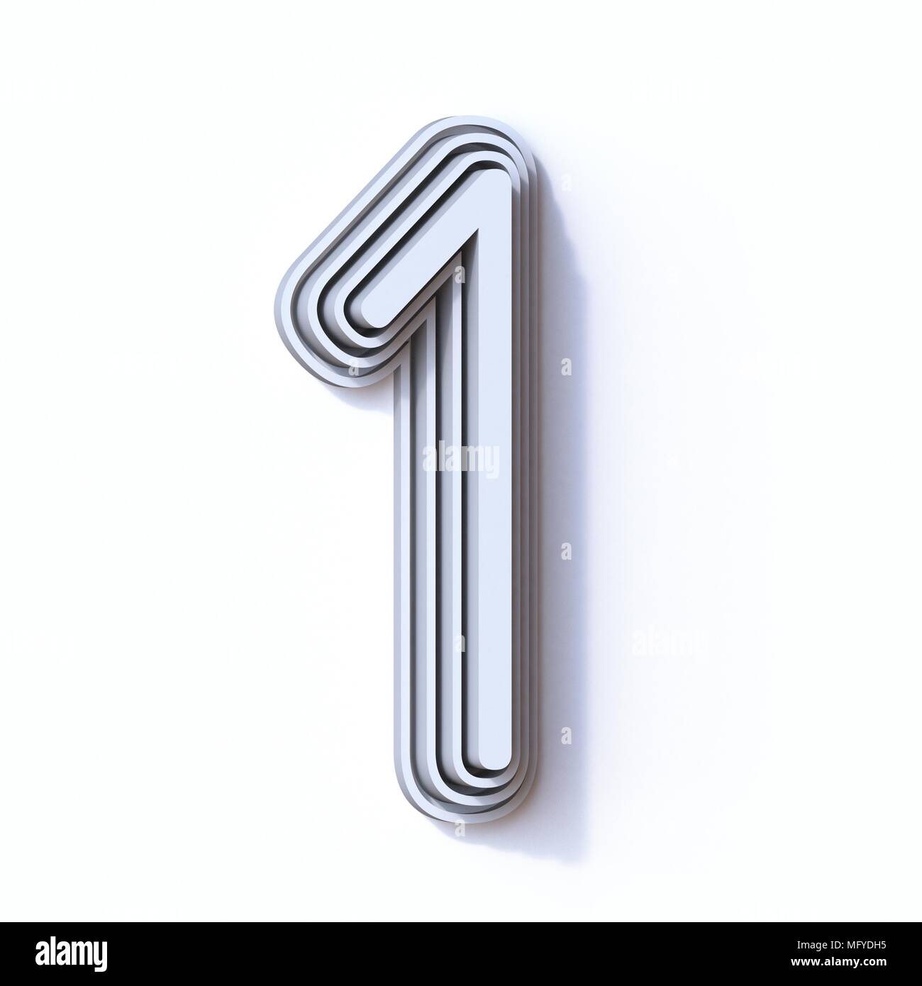 Trois étapes font nombre 1 d'une illustration 3D render isolé sur fond ... Trois étapes font nombre 1 d'une illustration 3D render isolé sur fond ...