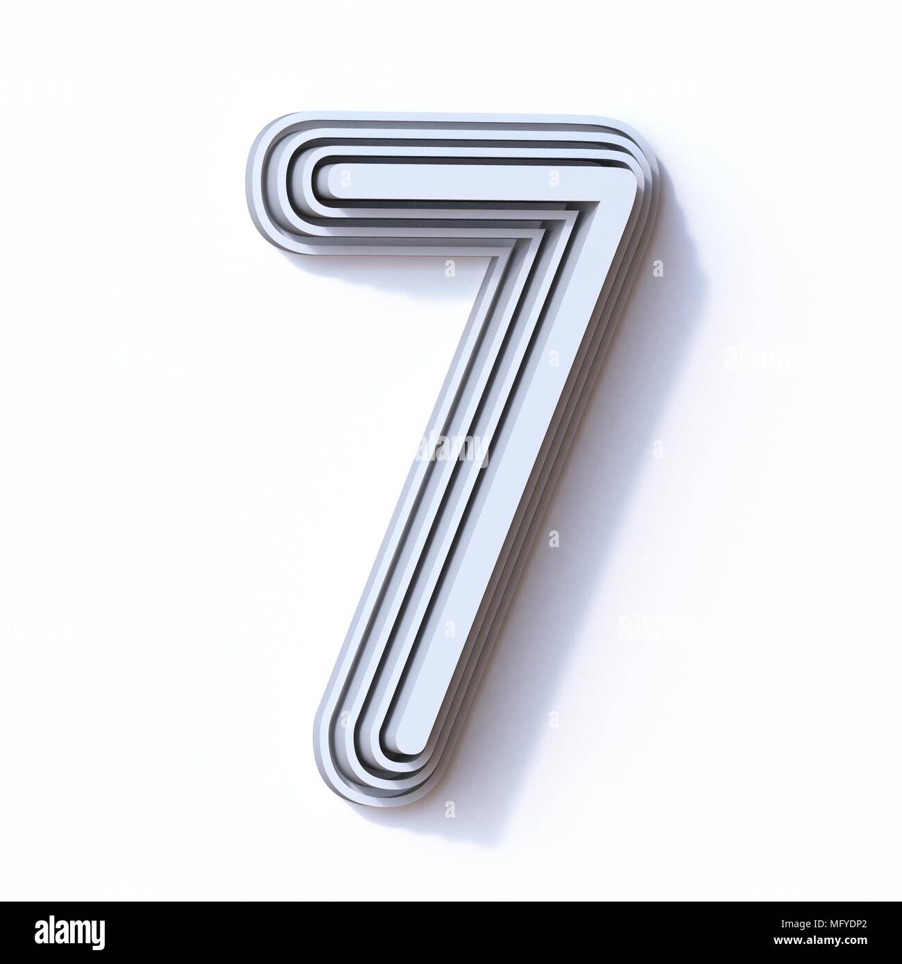 Trois étapes font Nombre 7 7 3D render illustration isolé sur fond ... Trois étapes font Nombre 7 7 3D render illustration isolé sur fond ...