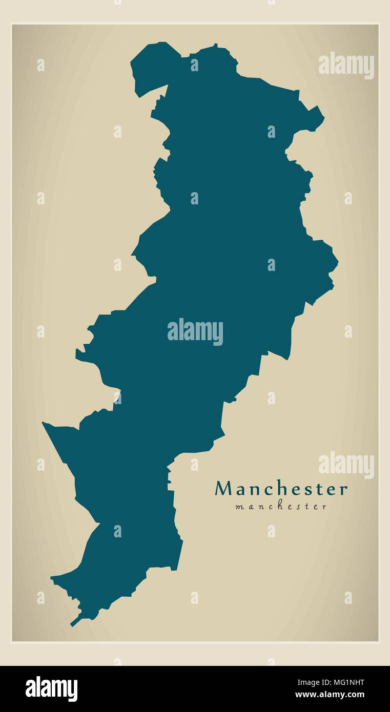 Plan de la ville moderne - ville de Manchester England UK Image ...