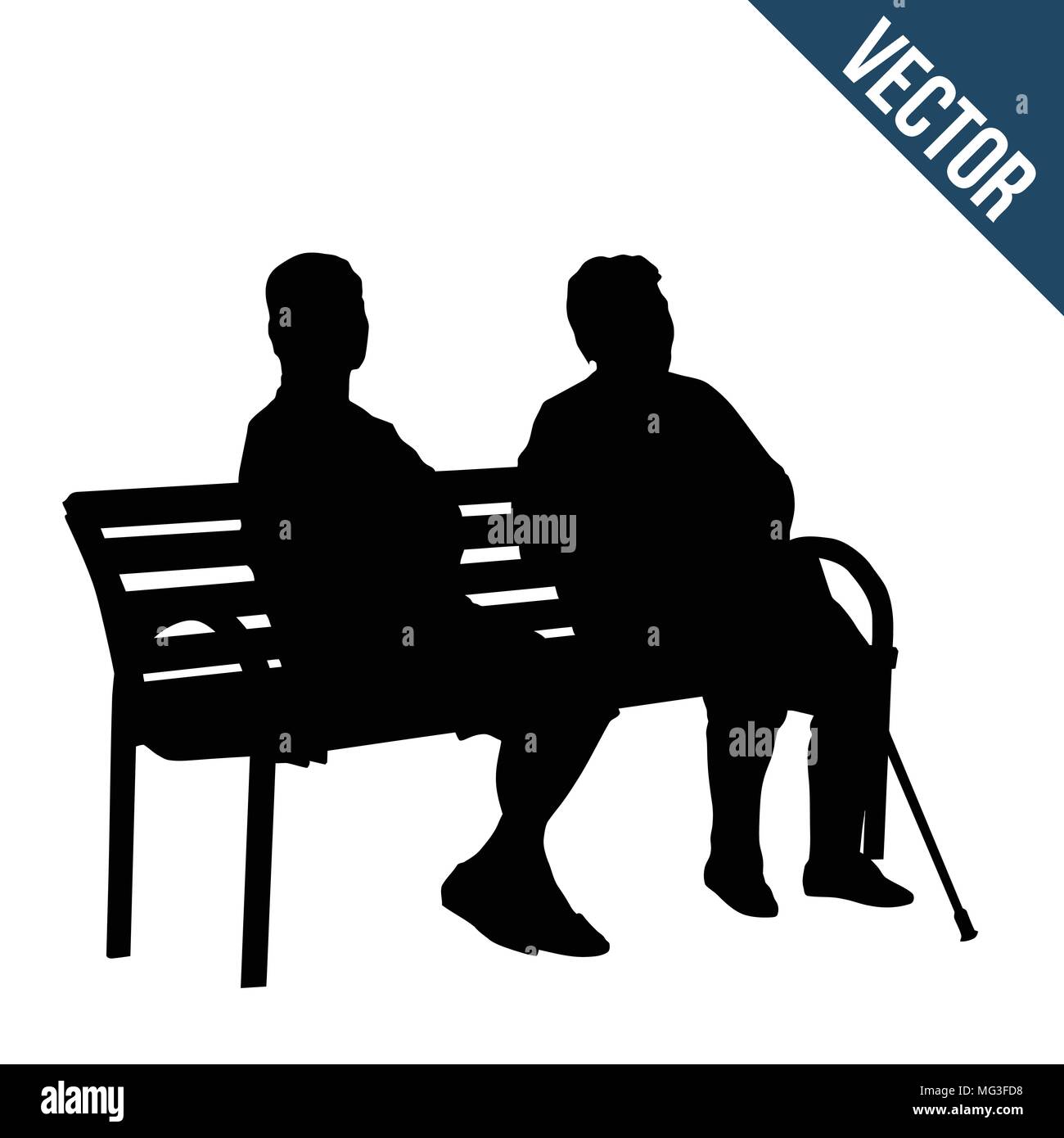 Deux Femmes Assises Sur Une Banquette Banque Dimages Vectorielles Alamy