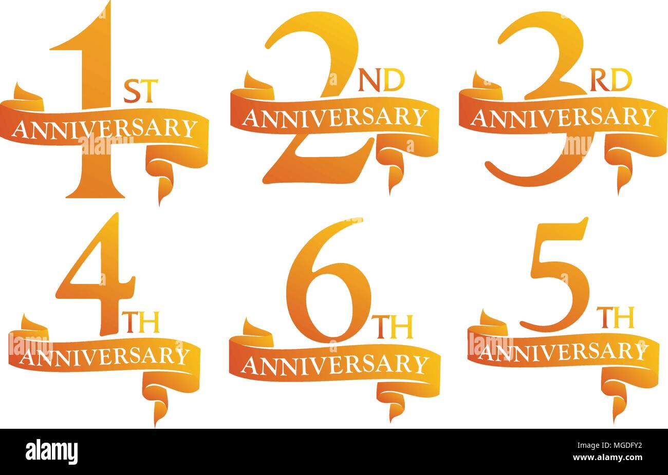 2 ans anniversaire logo Banque d'images vectorielles - Alamy