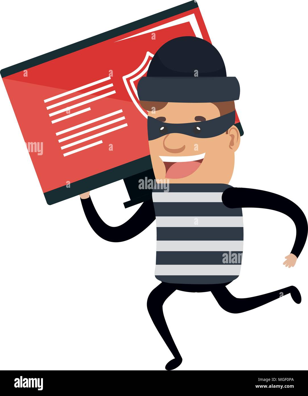 Running Computer Cartoon Character Banque d'image et photos - Alamy