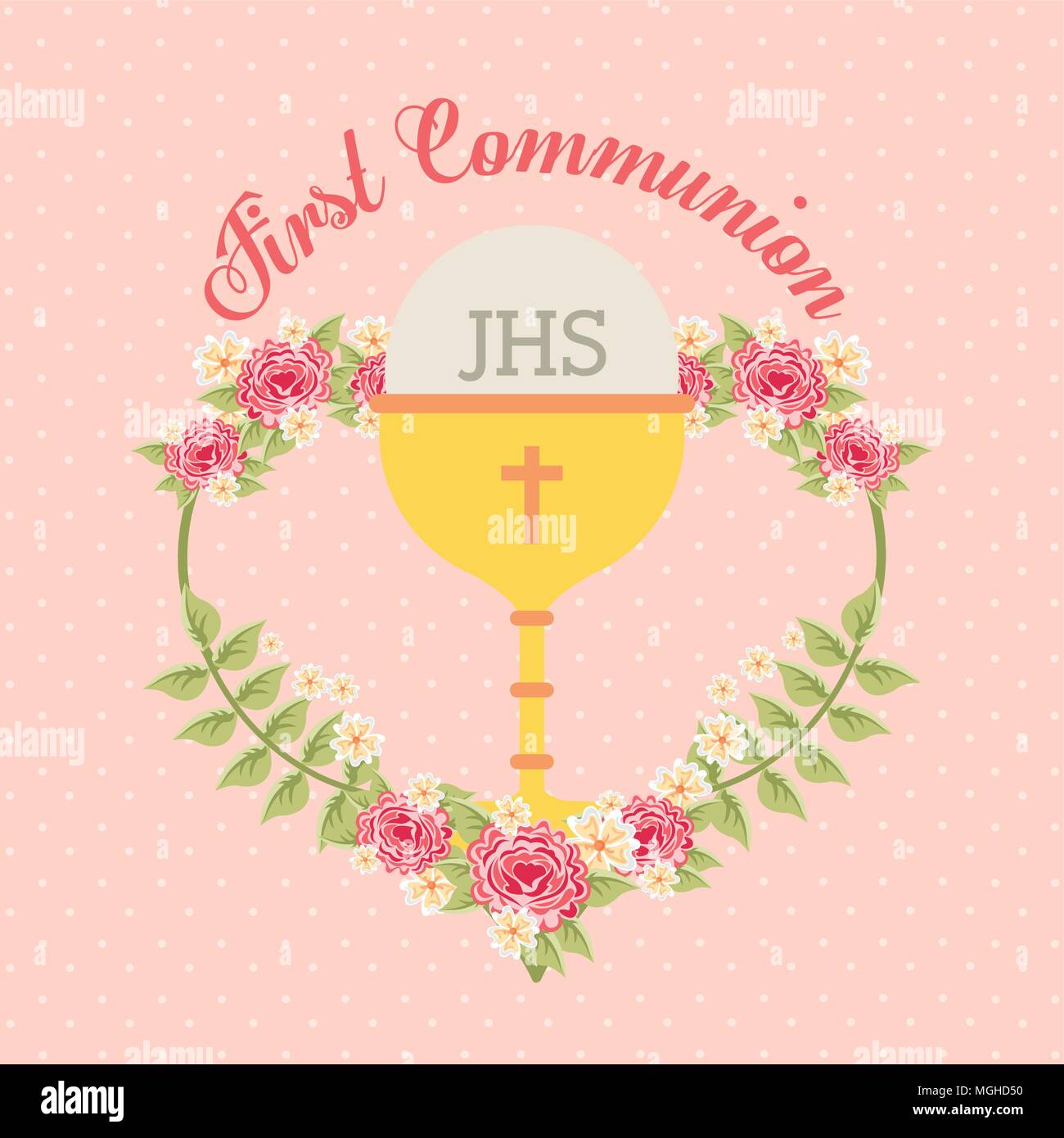 Symbole religieux de la première communion Banque de photographies et d ...