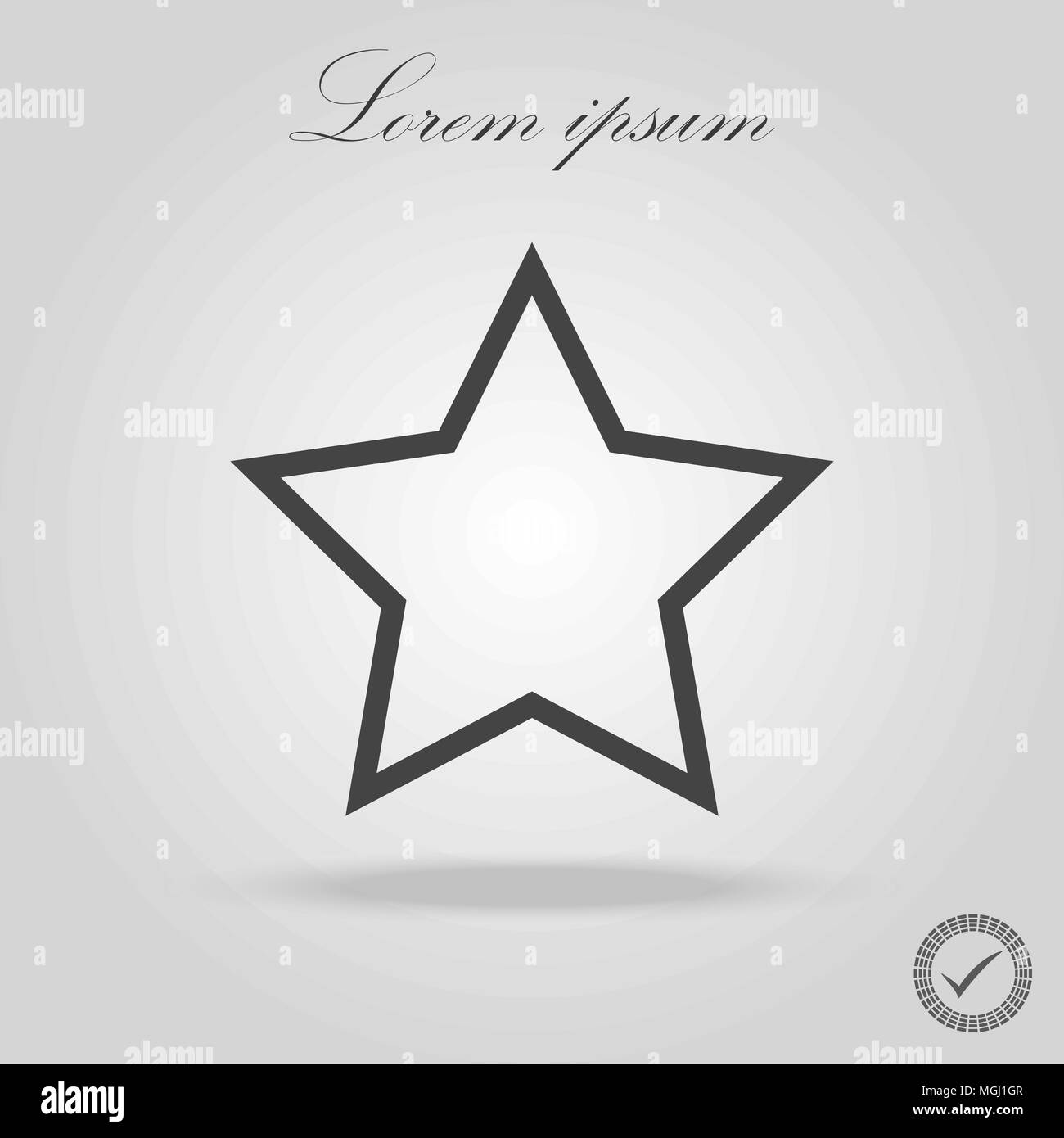 L'icône de la ligne Star favorite, contours logo vector illustration ...