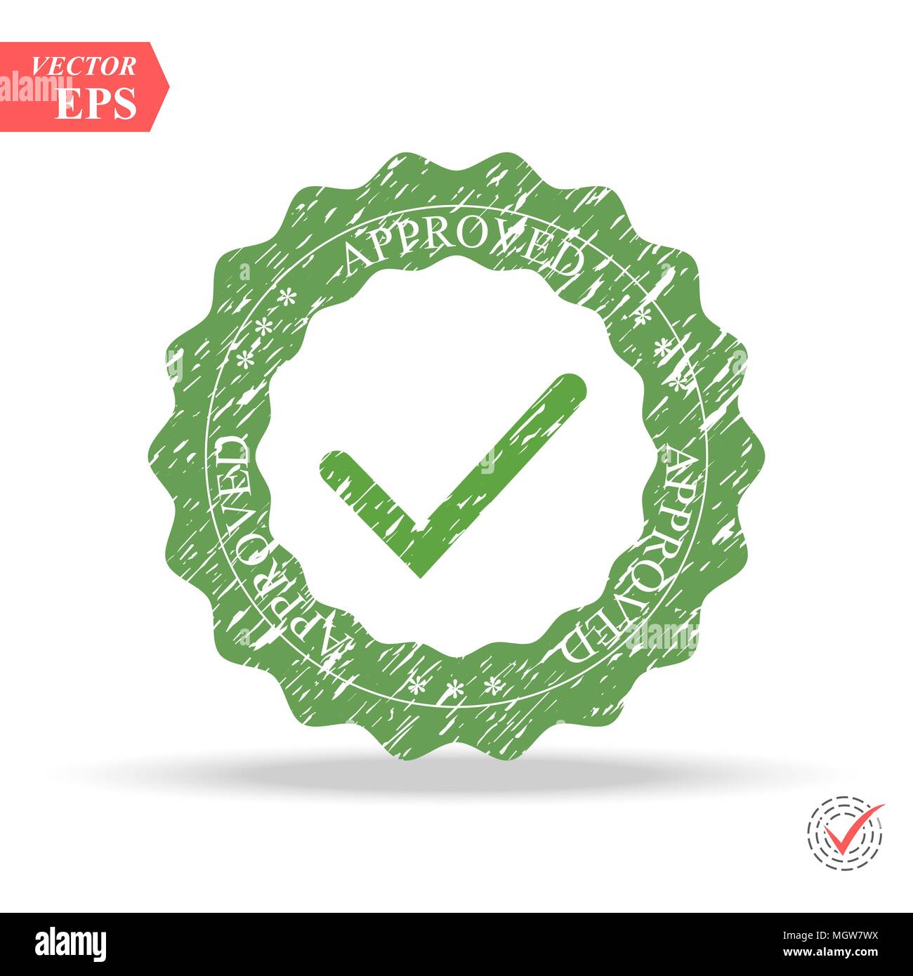 L'icône de la tique vecteur symbole, symbole vert isolé sur fond blanc ...