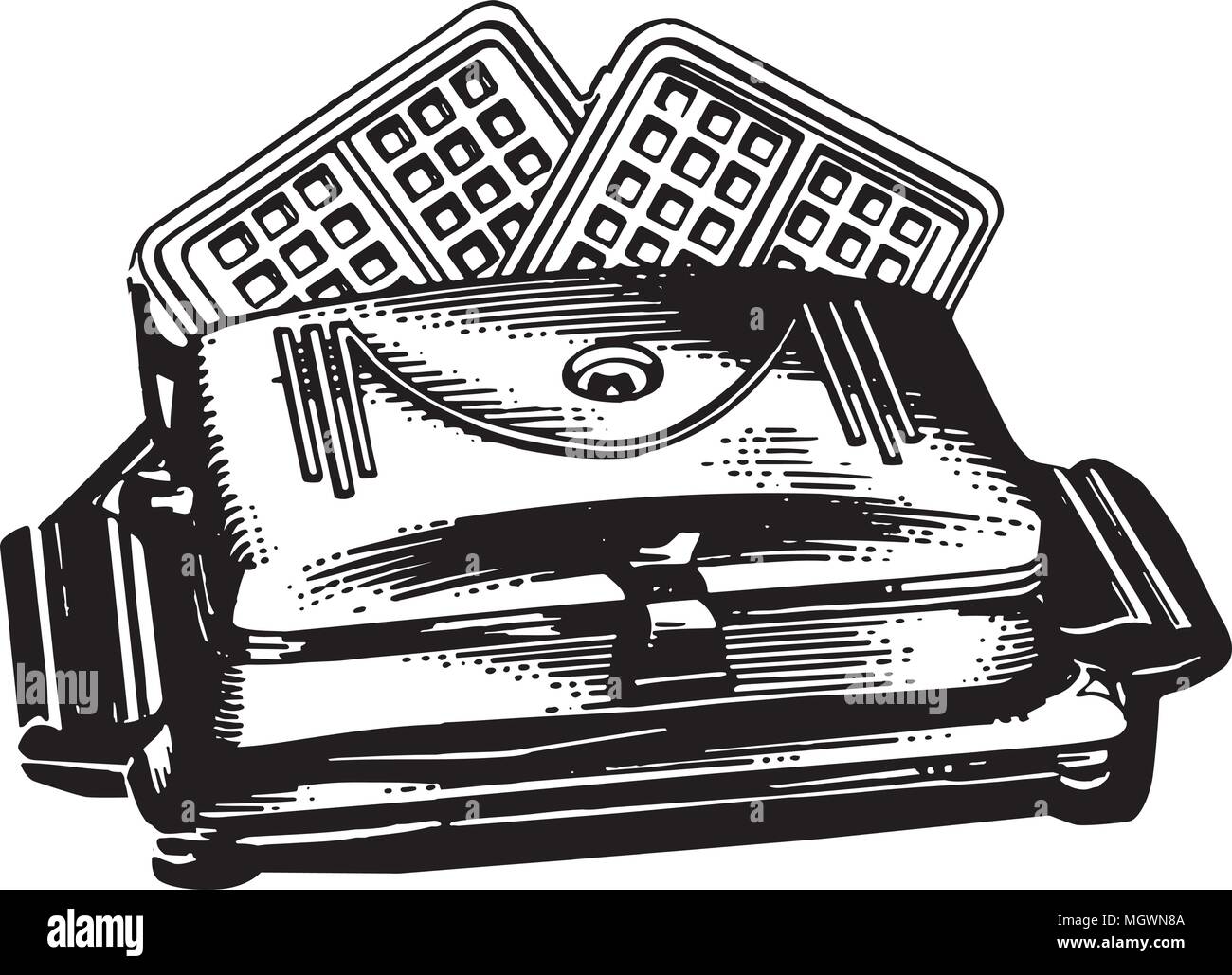 2 Gaufrier - Retro Clipart Illustration Image Vectorielle Stock - Alamy