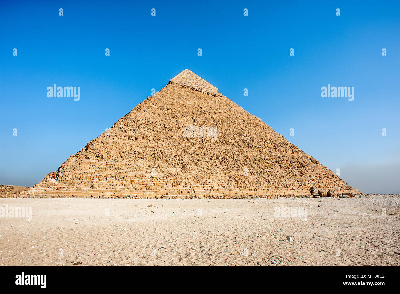 Pyramide de Khafré (pyramide de Khéphren), l'une des pyramides de Gizeh ...