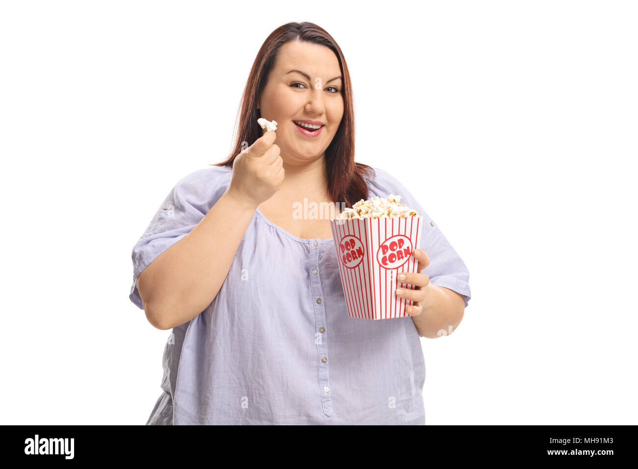 Femme grasse heureuse Banque de photographies et d’images à haute ...