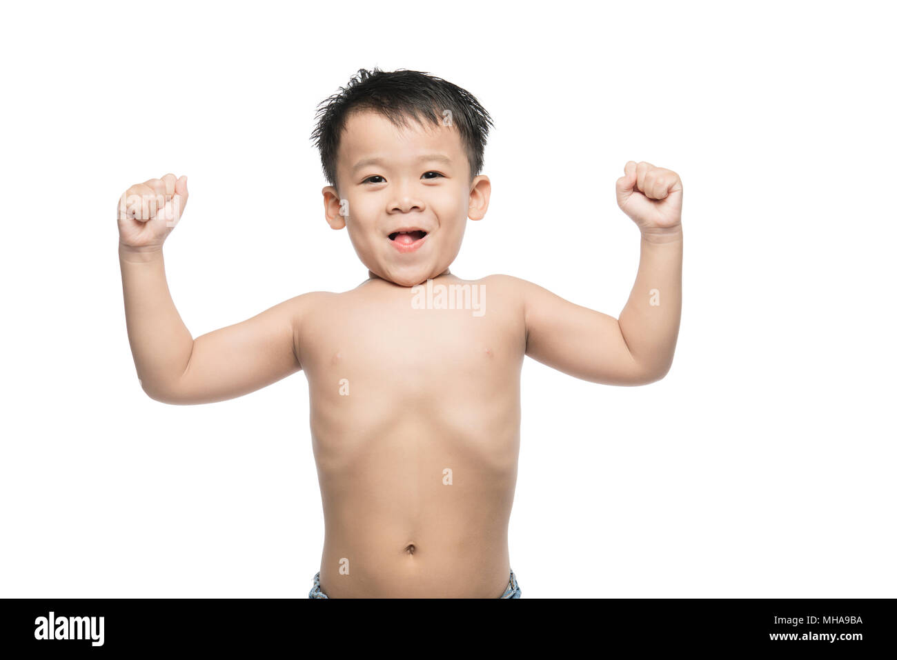 Young bodybuilder showing muscles Banque de photographies et d’images à ...