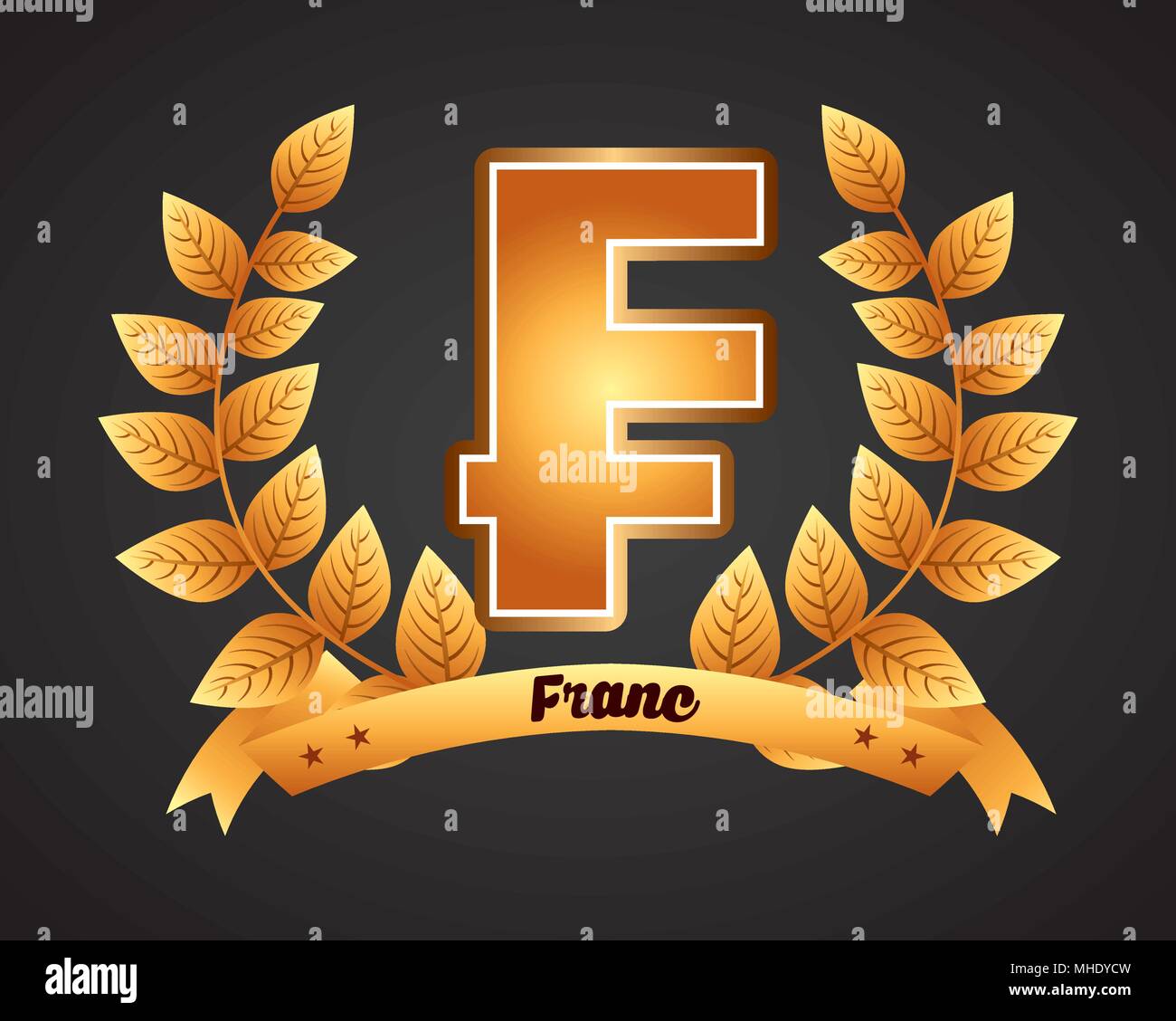 Symbole franc Banque d'images vectorielles - Alamy