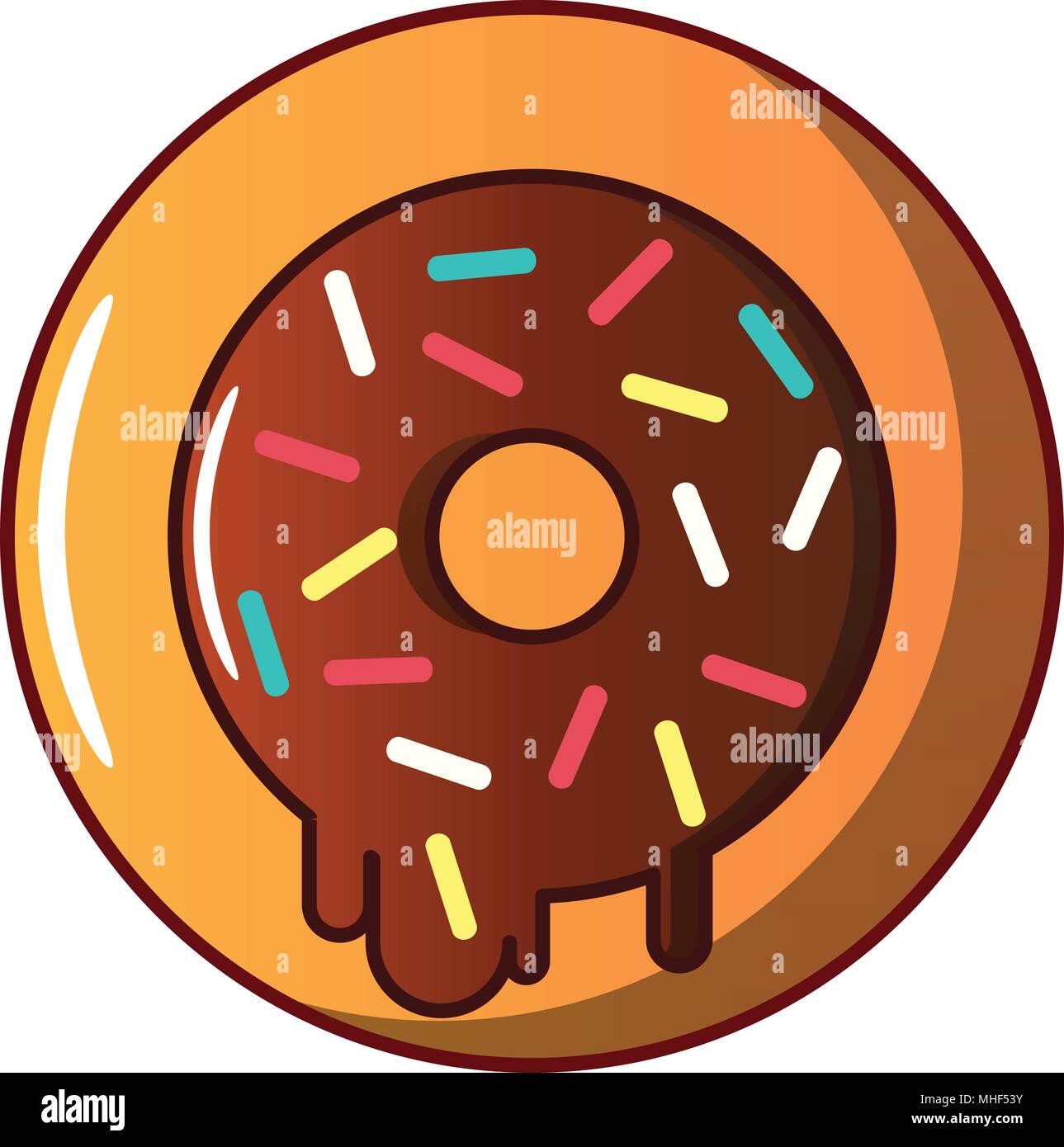 L'icône de beignets. Cartoon illustration de donut vector icon for web ...