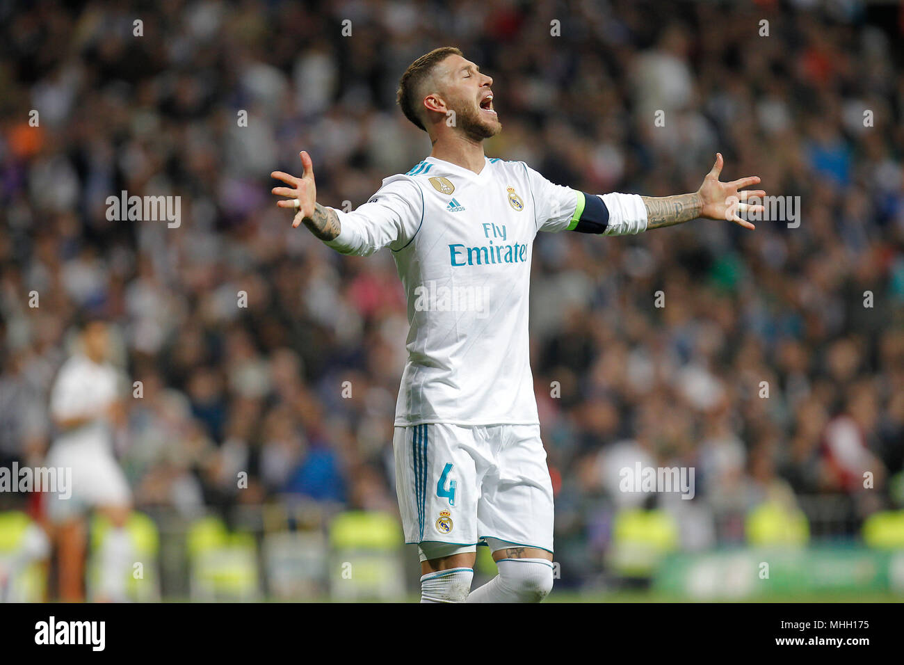 Match de football entre le Real Madrid et le Bayern Munich, deuxième étape de demi-finales de la ...
