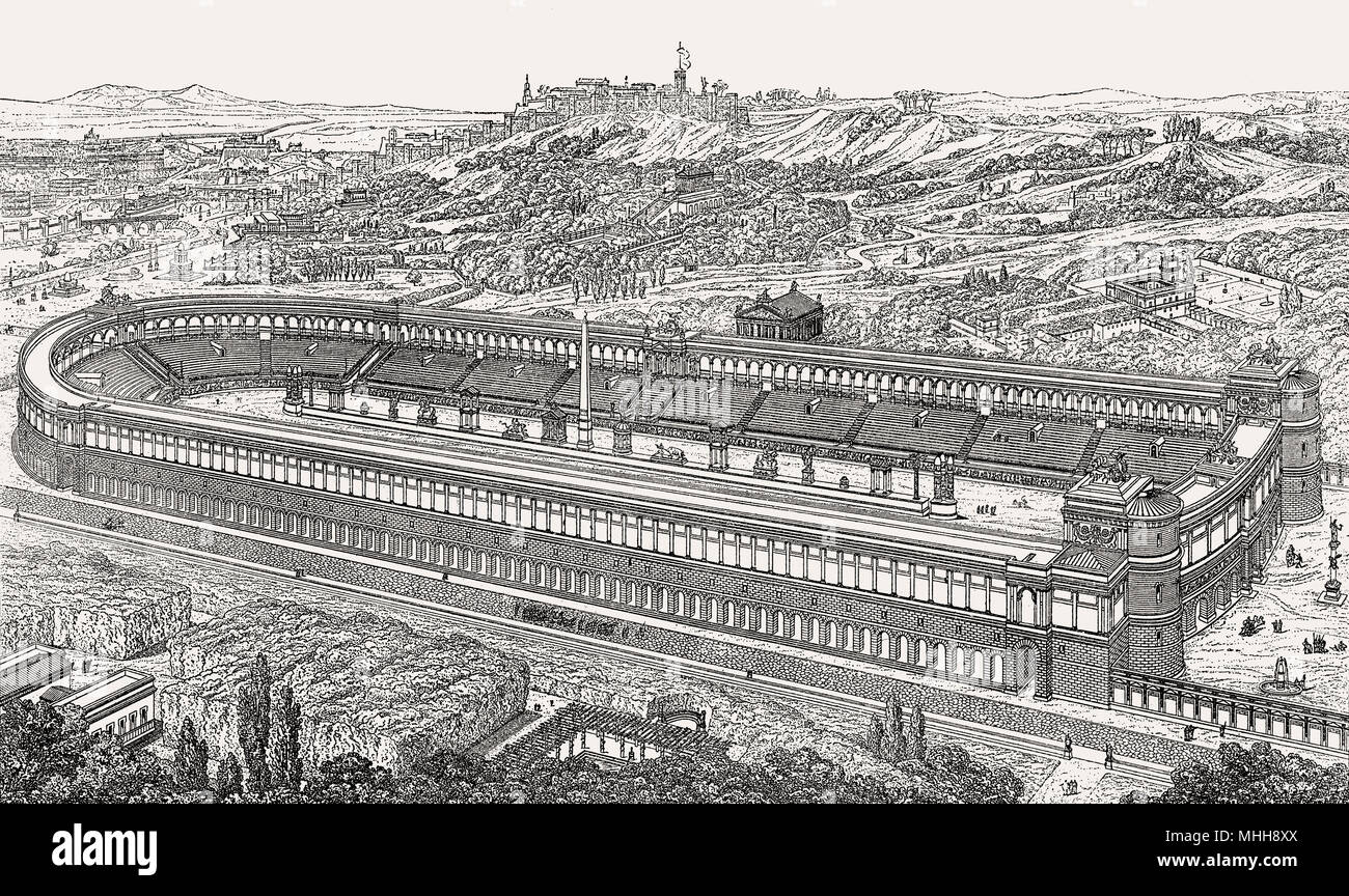 Le cirque de Néron ou cirque de Caligula, la Rome antique, la ...