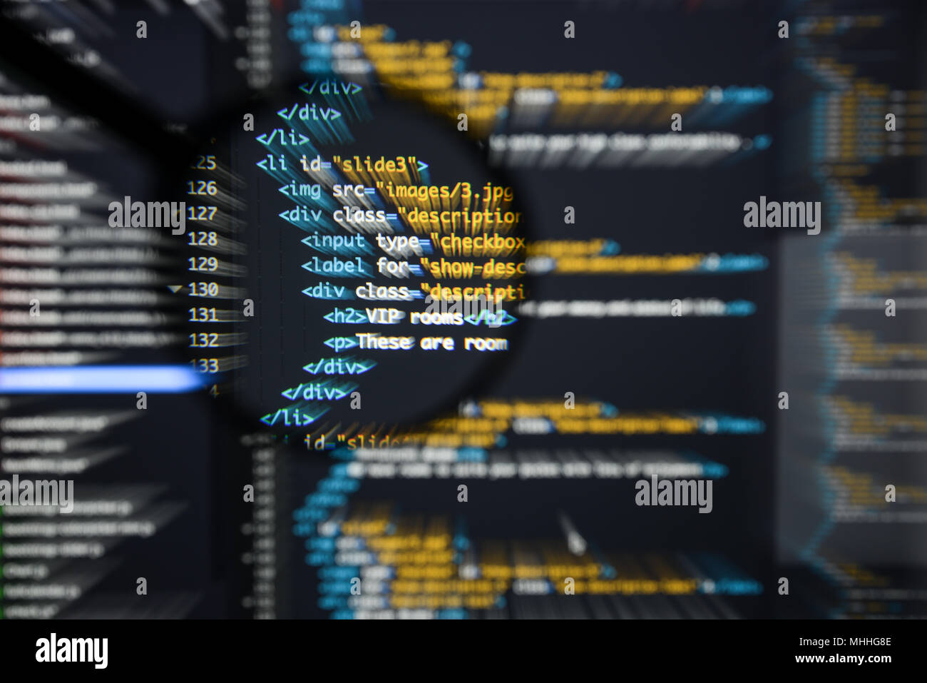 Du Vrai Code Html Lélaboration Décran Flux De Travail Programmation Algorithme Abstrait