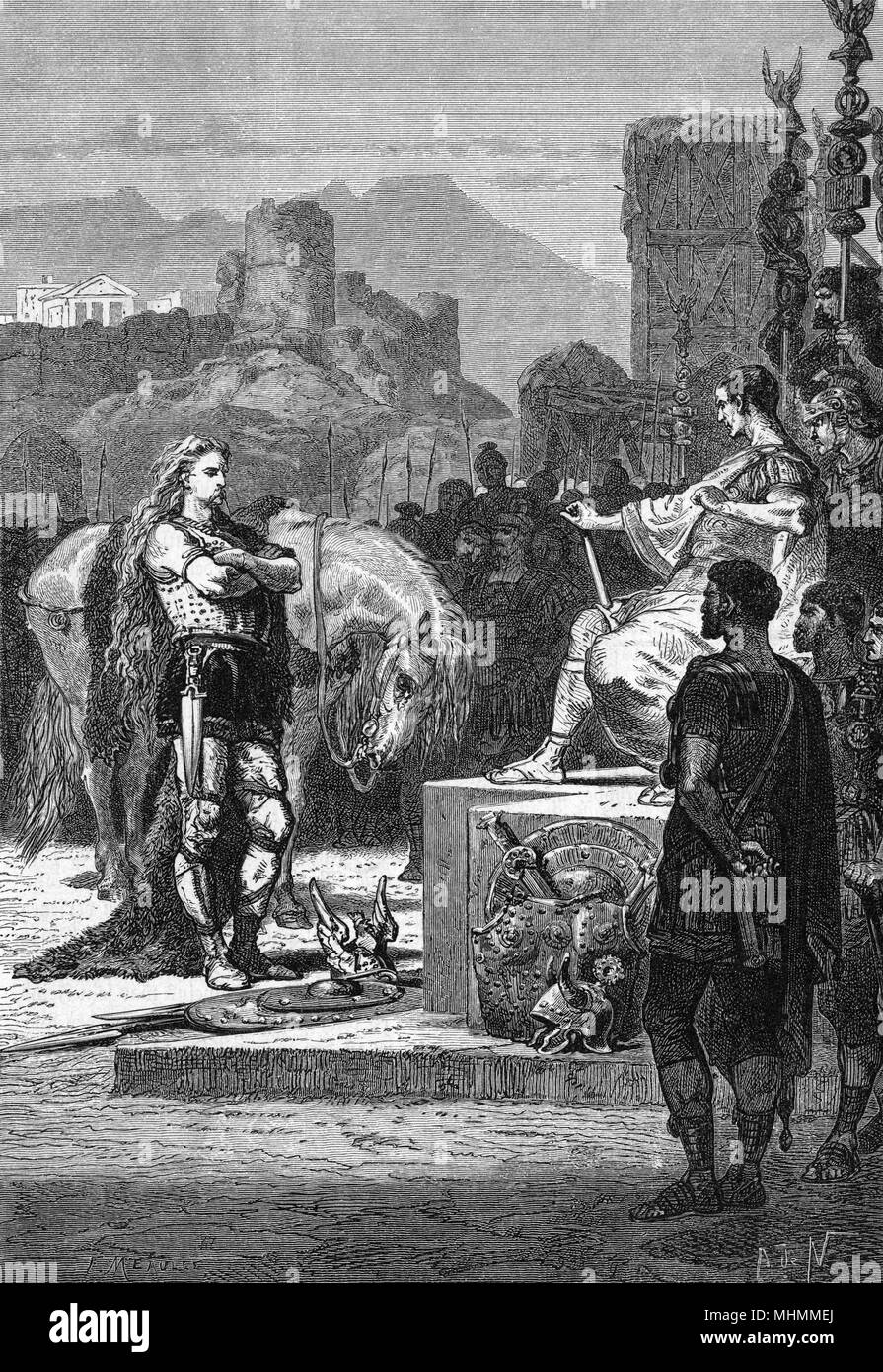 Vercingetorix caesar Banque d'images noir et blanc - Alamy