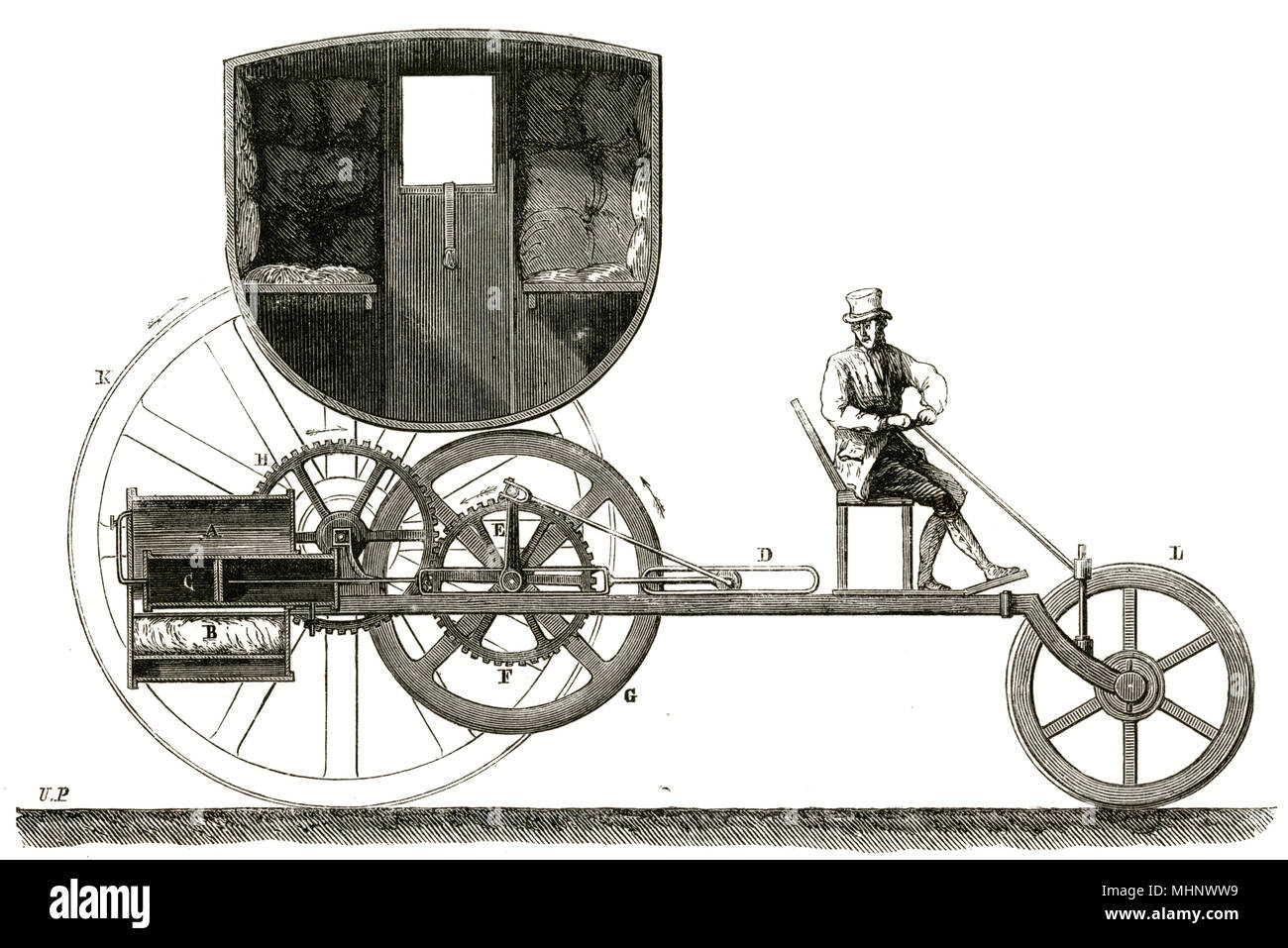 Richard Trevithick et Andrew Vivian voiture à vapeur roulant sur les ...