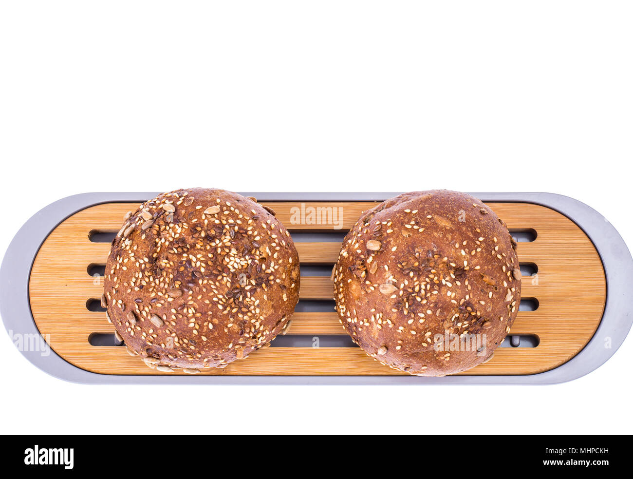 Pain de seigle complet au son et aux graines Banque de photographies et ...